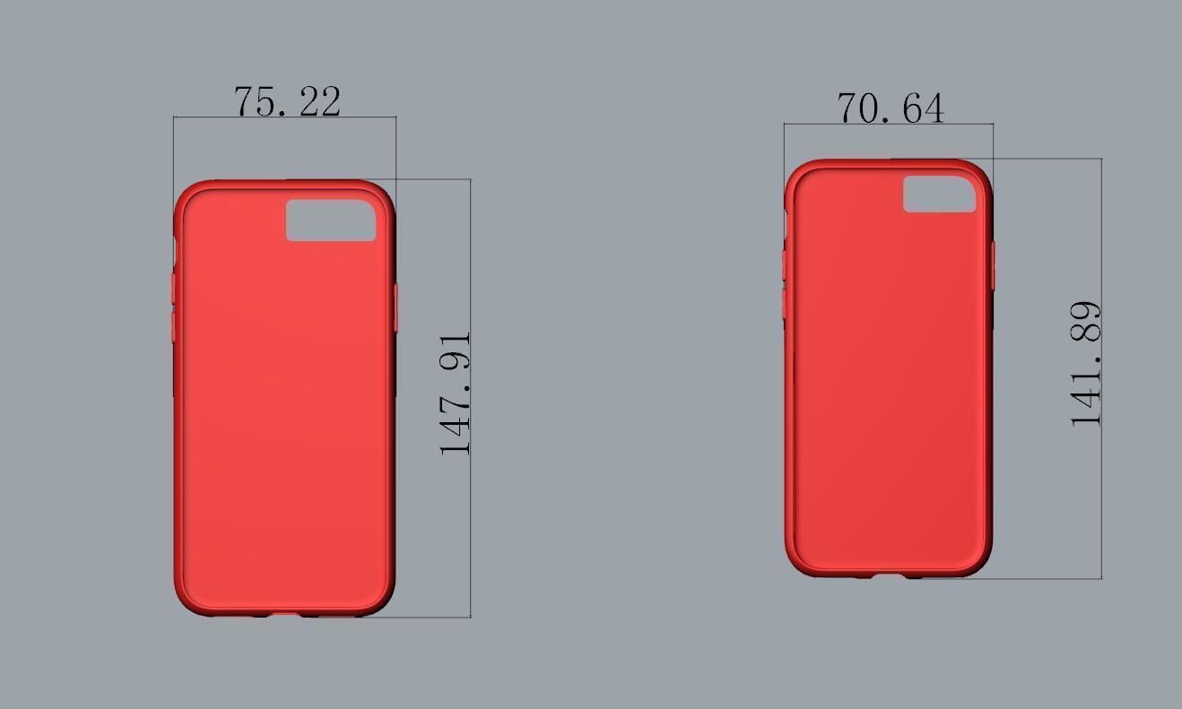 iphone 8 and 8 plus case Original customizable design 3D model 3D ...