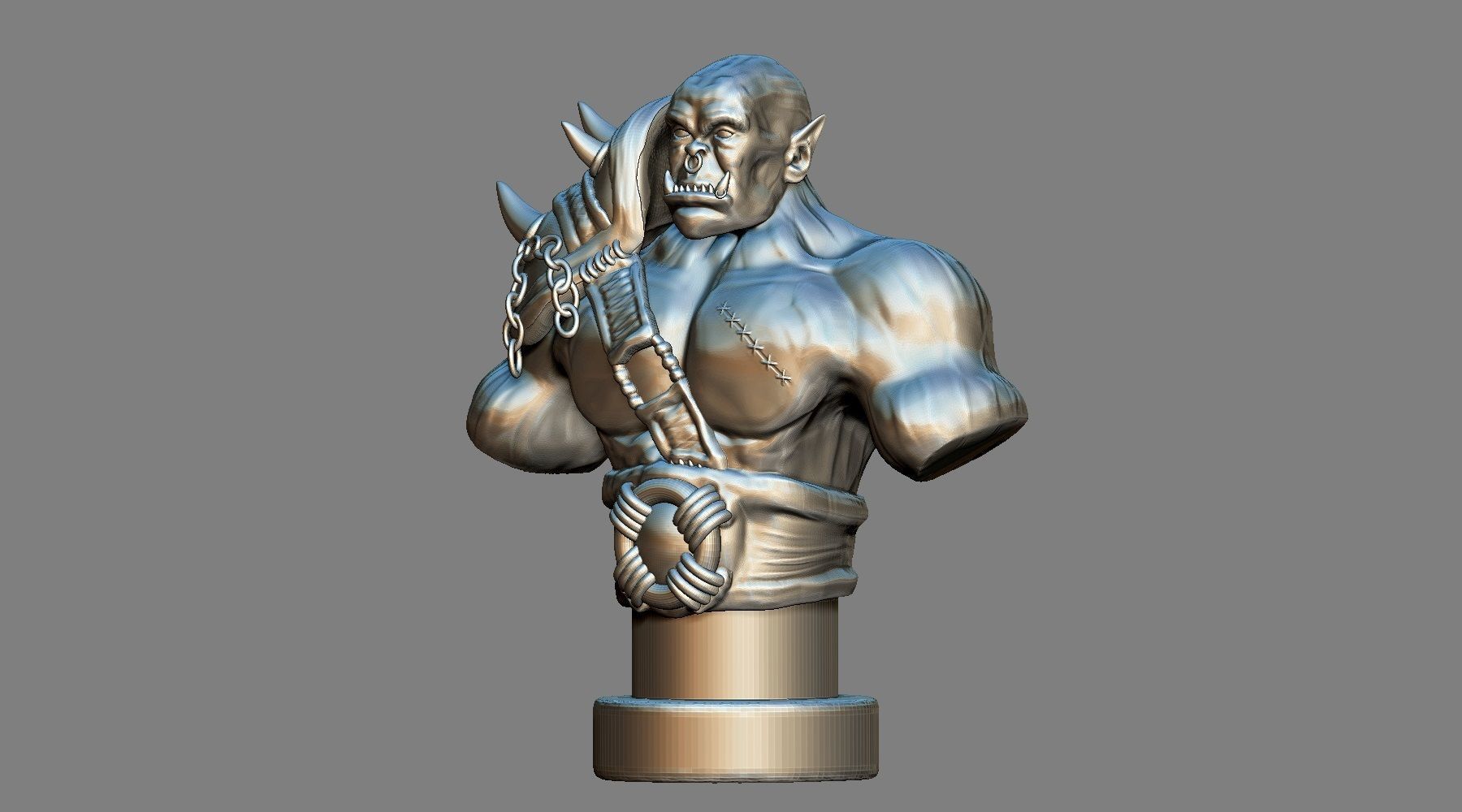 Armored Orc Warrior Printable 3D model 3D model 3D printable | CGTrader