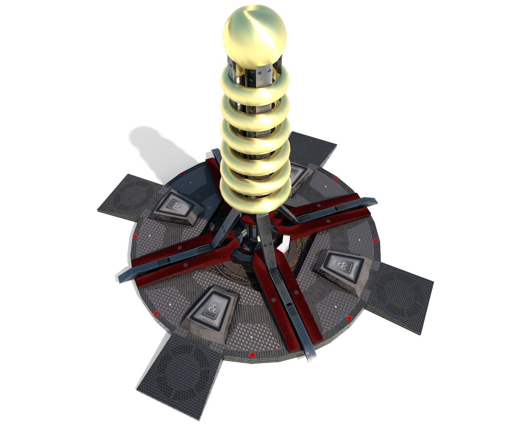 3D model tesla coil tower - Game Ready - VR AR VR / AR / low-poly ...