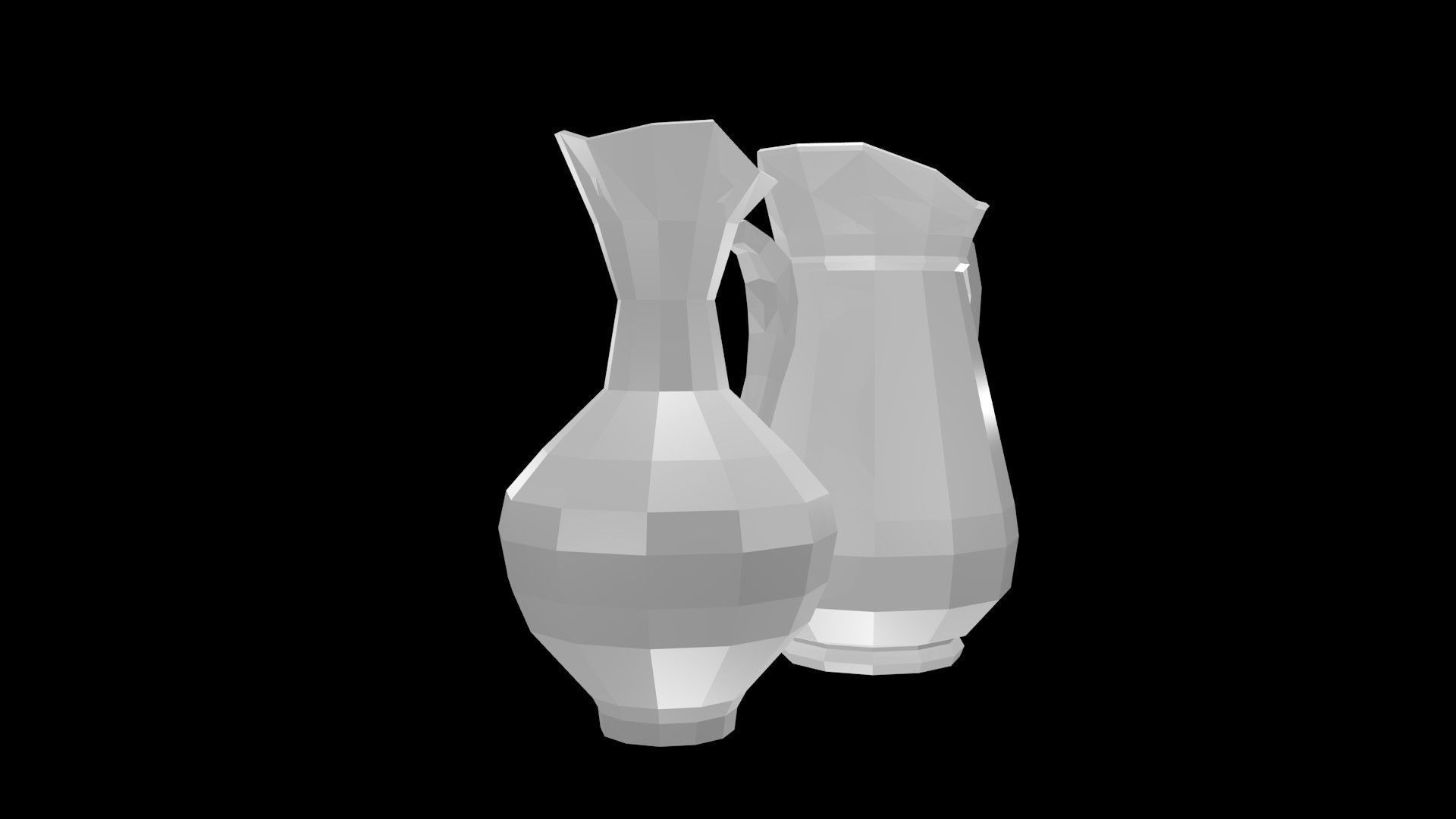 3D model Low poly pitchers VR / AR / low-poly | CGTrader