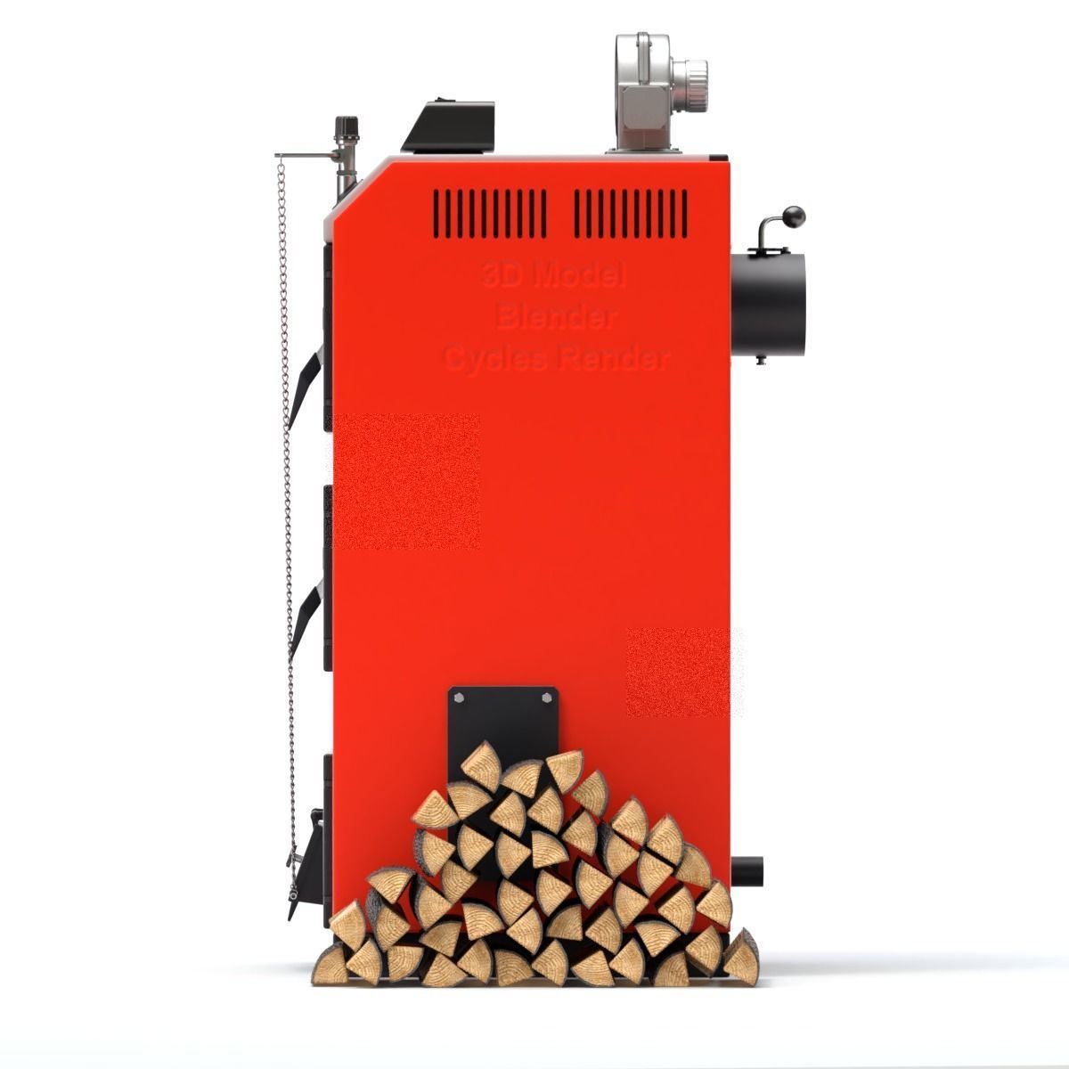 Solid Fuel Burning Boiler 3D model | CGTrader