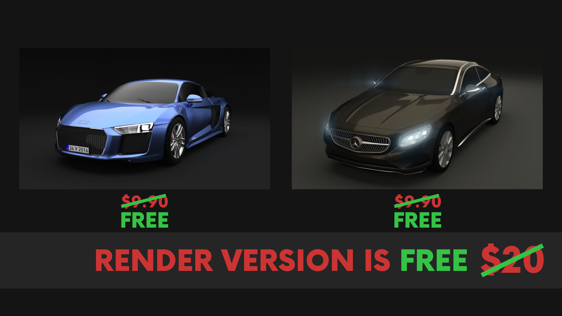 3D model Car Pack-Game Ready-UE4 VR / AR / low-poly rigged | CGTrader