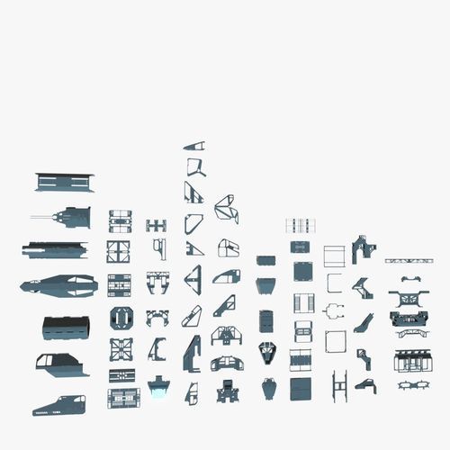 Detailed Kitbash Set 3D model | CGTrader