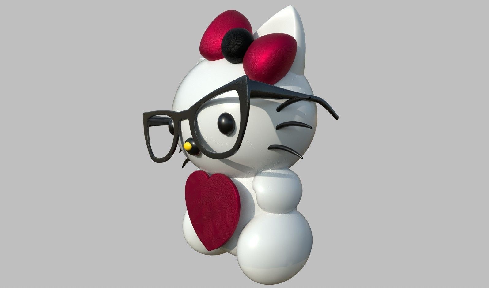 Hello Kitty HighPoly 3D model animated rigged | CGTrader