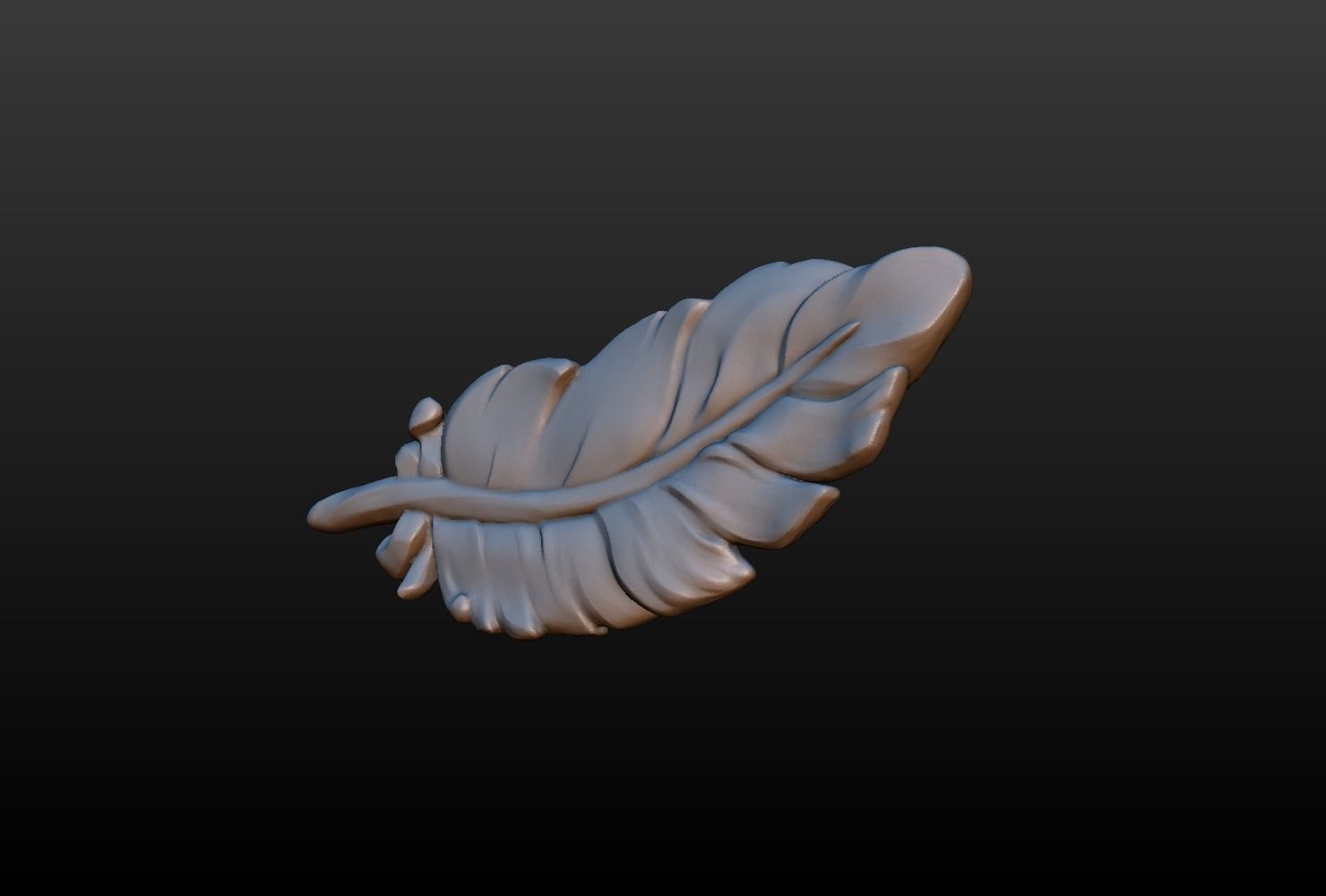 Feather high poly 3D model 3D printable | CGTrader