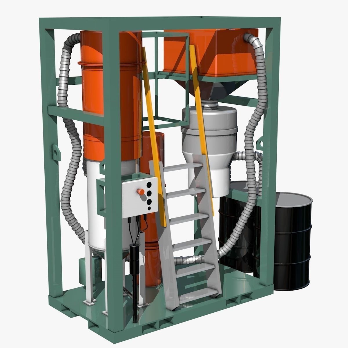 Sponge Blasting Industrial Equipment 3D model | CGTrader
