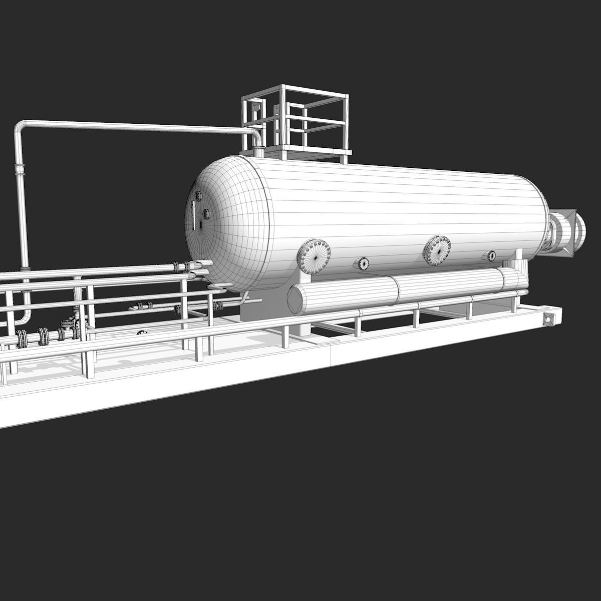 Industrial Boiler Construction 3D model | CGTrader