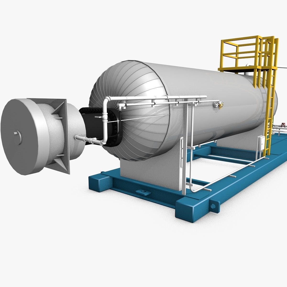 Industrial Boiler Construction 3D model | CGTrader