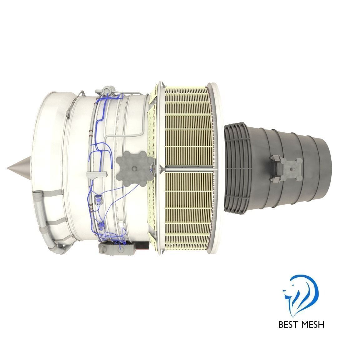 D-18T turbofan engine 3D model | CGTrader