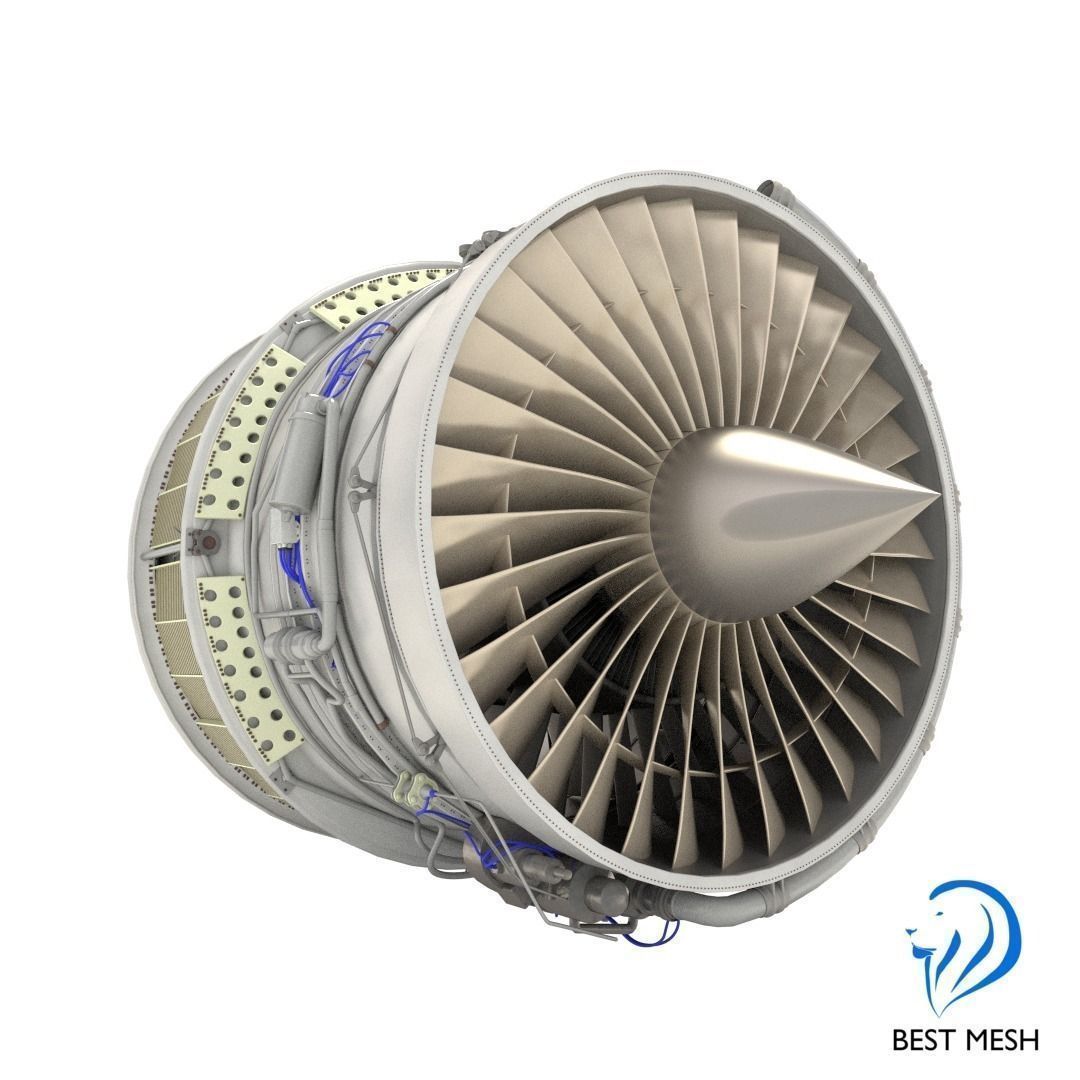 D-18T turbofan engine 3D model | CGTrader