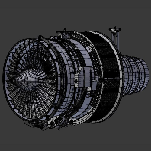 D-18T turbofan engine 3D Model OBJ FBX BLEND - CGTrader.com