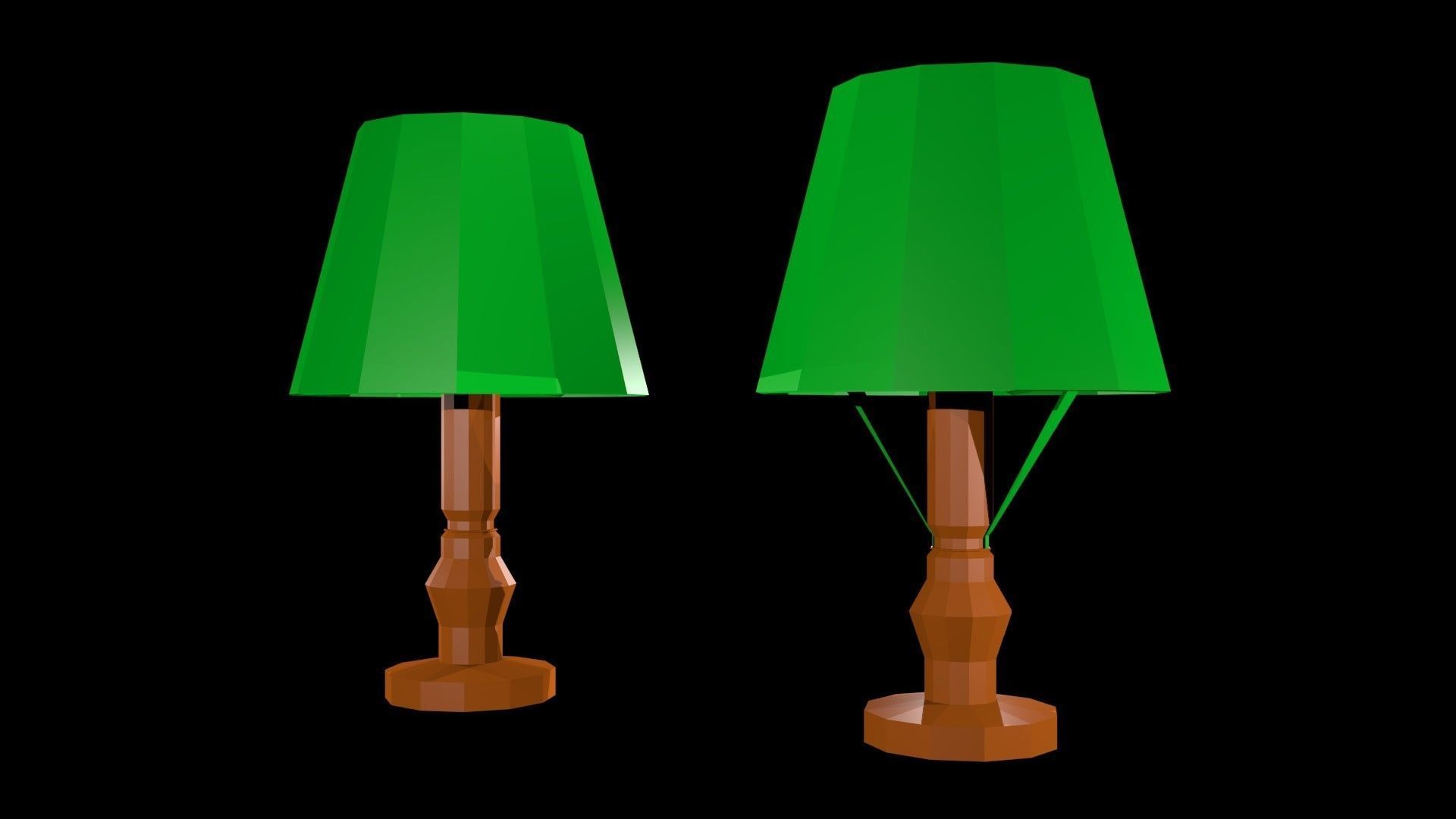 3D model Low poly table lamps VR / AR / low-poly | CGTrader
