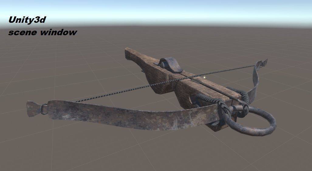Lowpoly animated medieval crossbow with bolt game-ready free VR / AR ...