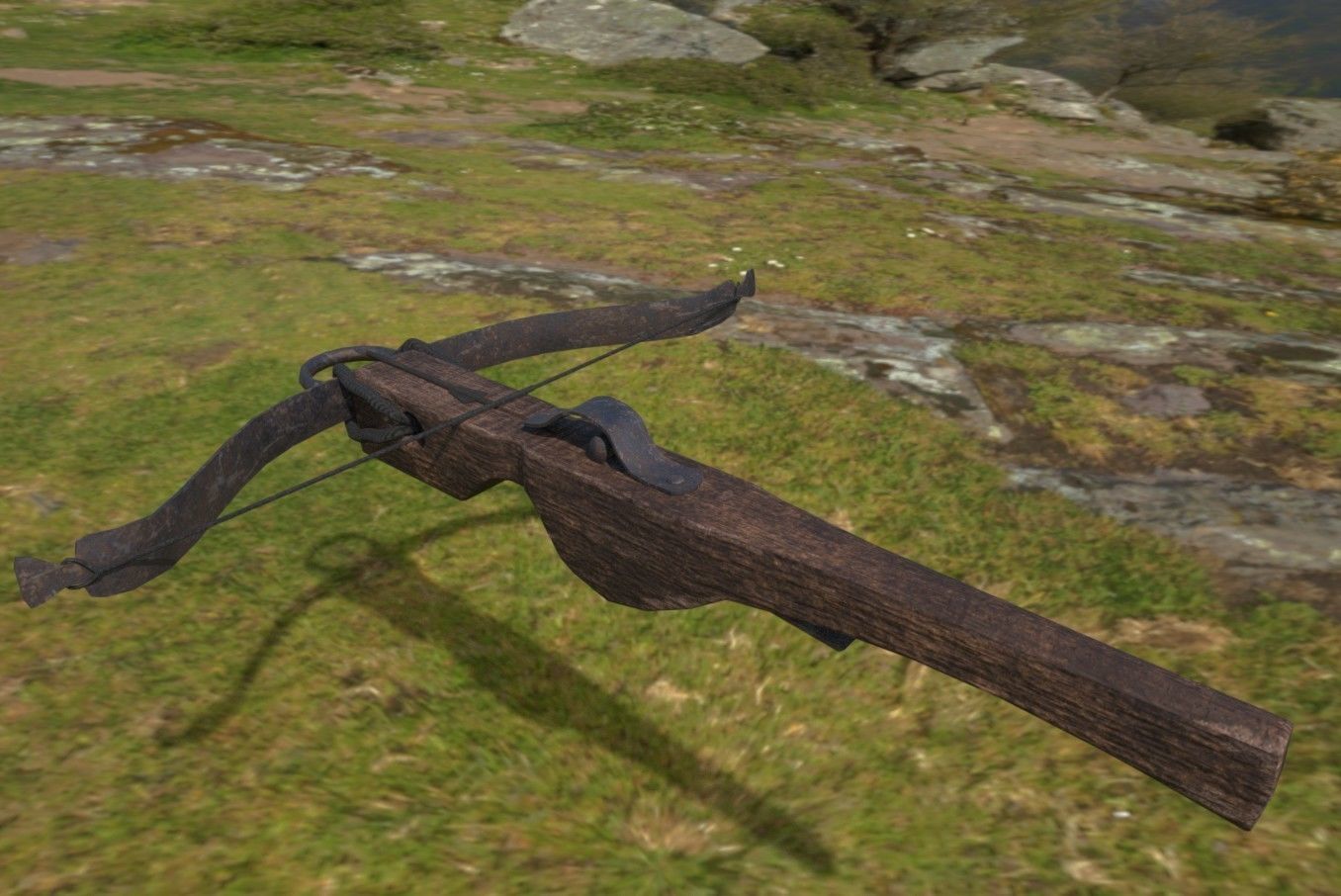 Lowpoly animated medieval crossbow with bolt game-ready free VR / AR ...