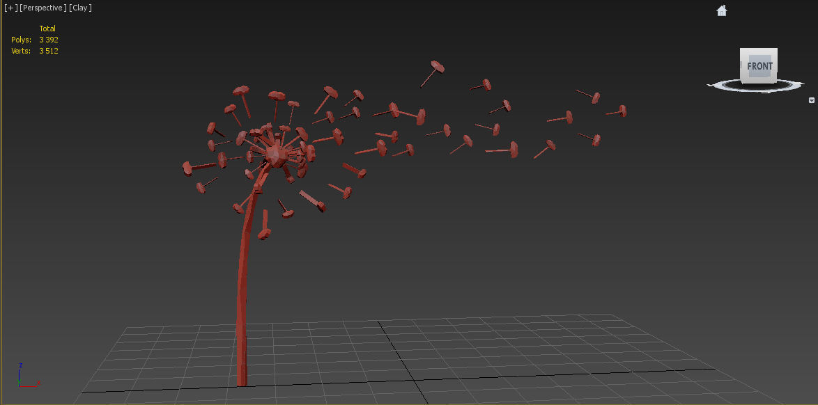 3D model Abstract Dandelion VR / AR / low-poly | CGTrader