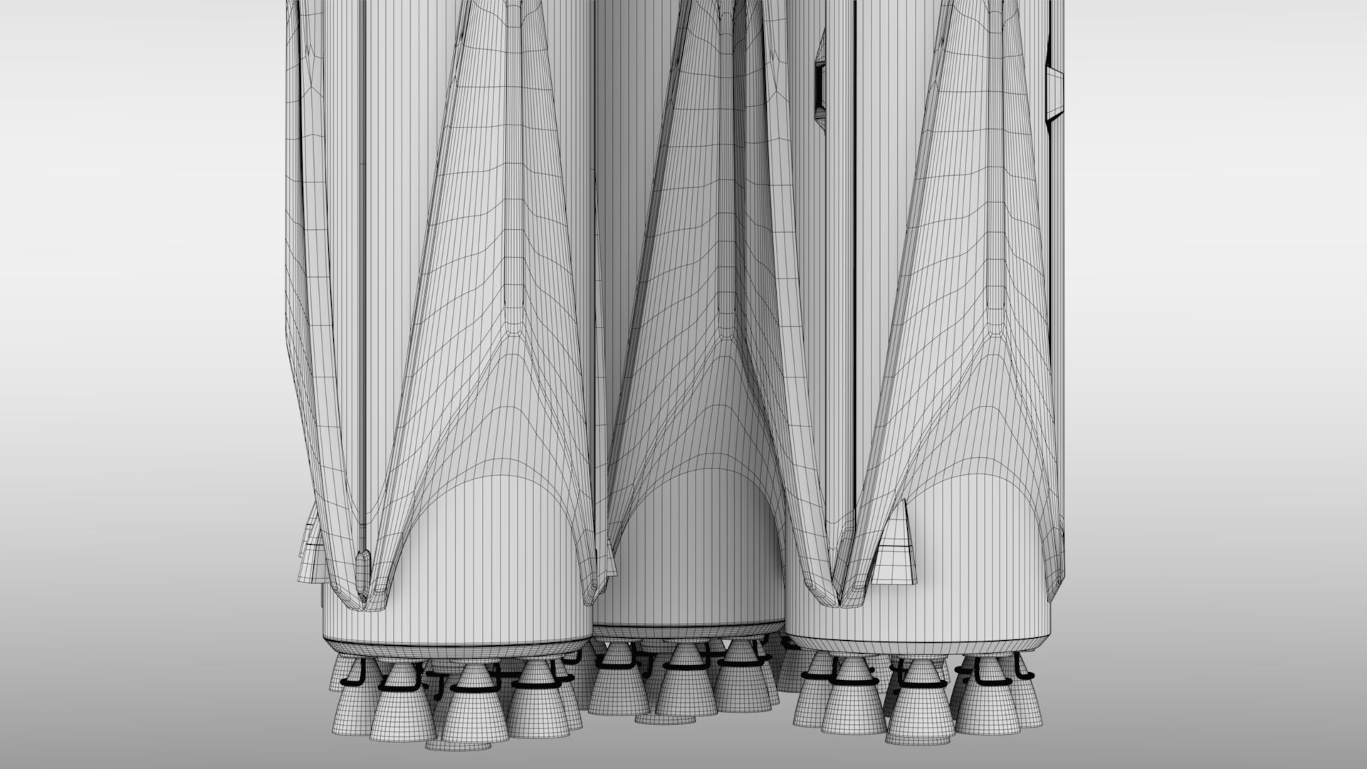 Falcon Super Heavy Fully Reusable rocket 3D model | CGTrader