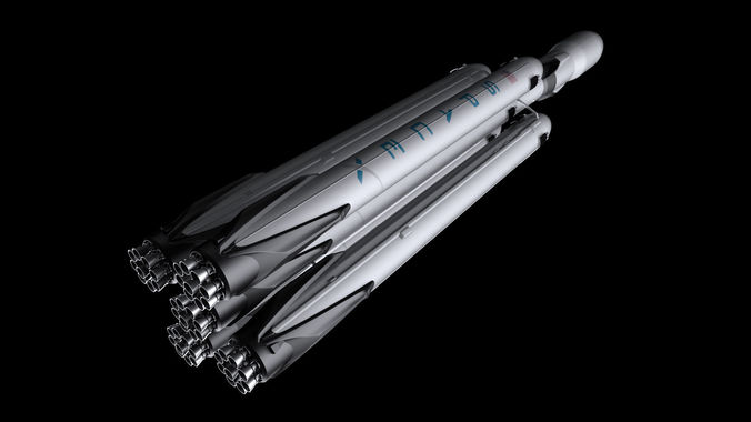 Falcon Super Heavy Fully Reusable rocket 3D model | CGTrader