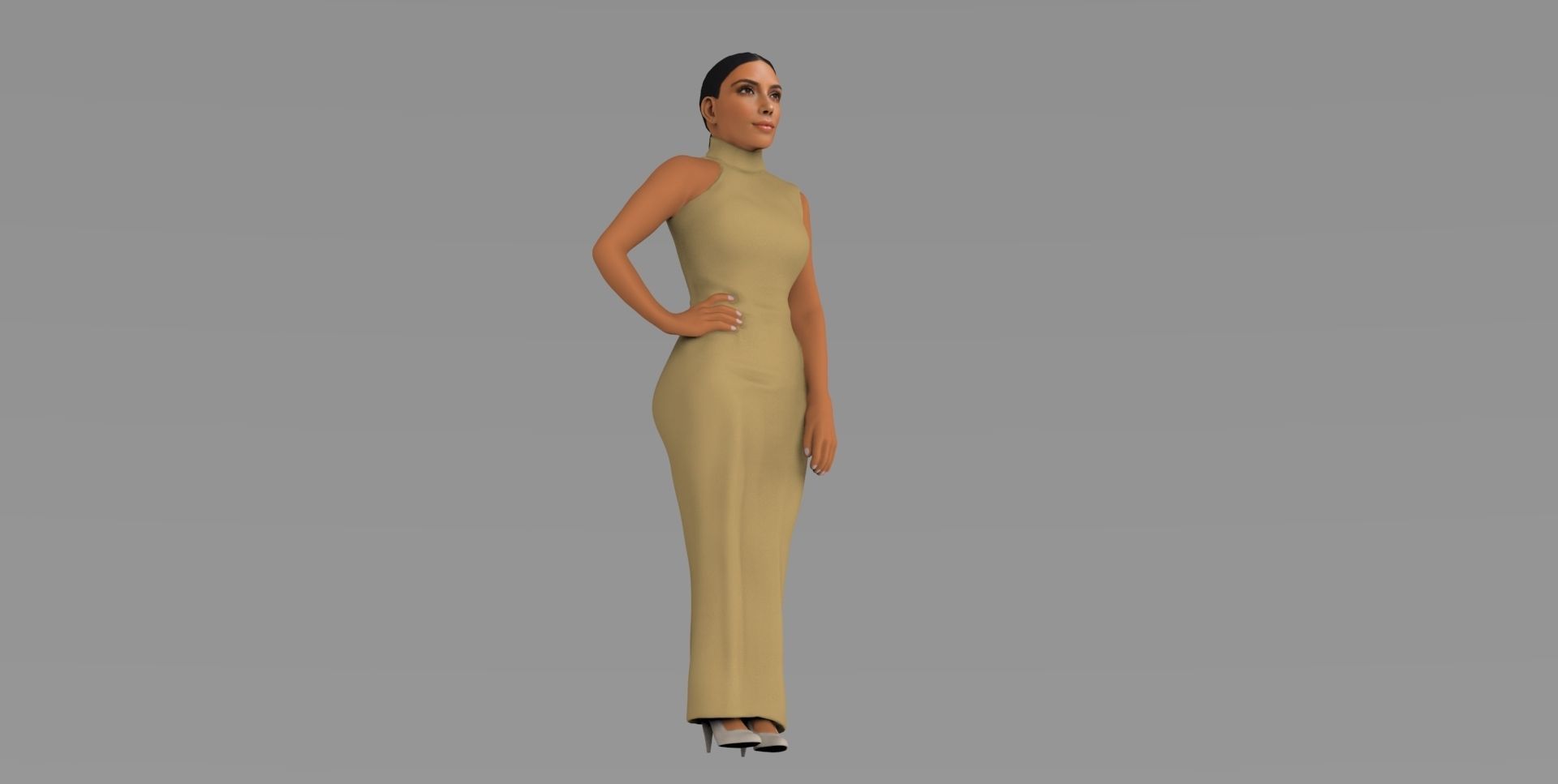 Kim Kardashian ready for full color 3D printing 3D model 3D printable ...