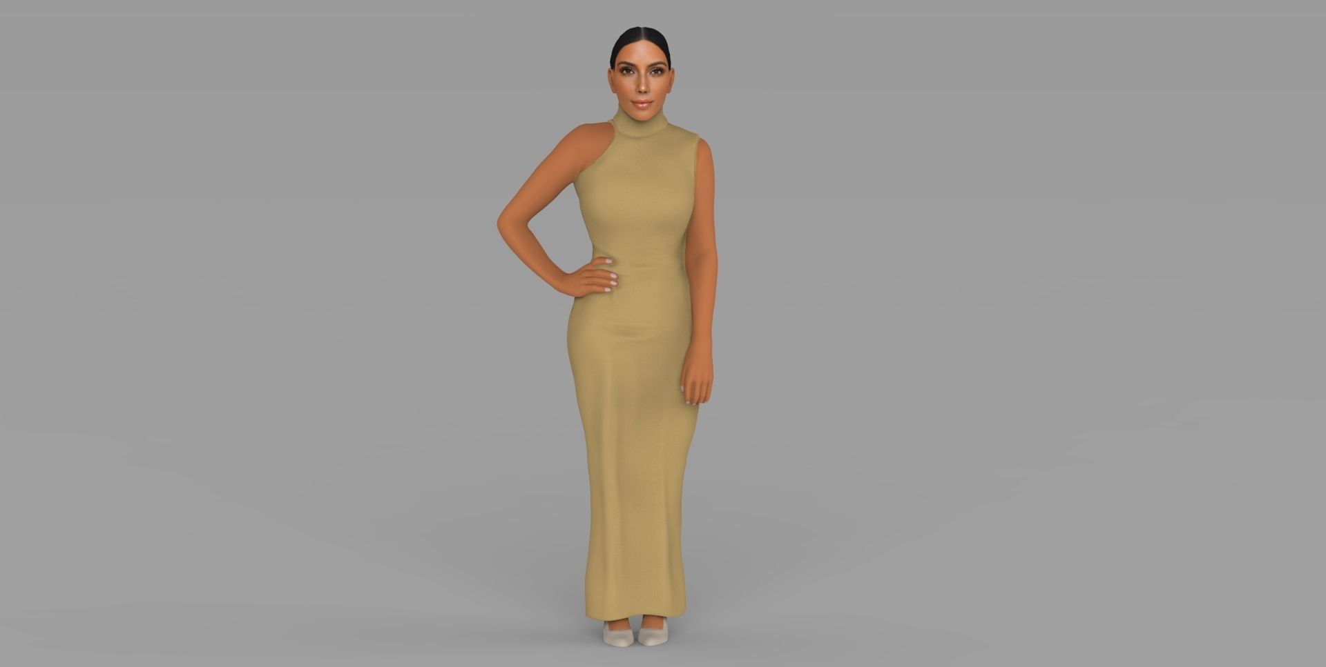 Kim Kardashian ready for full color 3D printing 3D model 3D printable ...