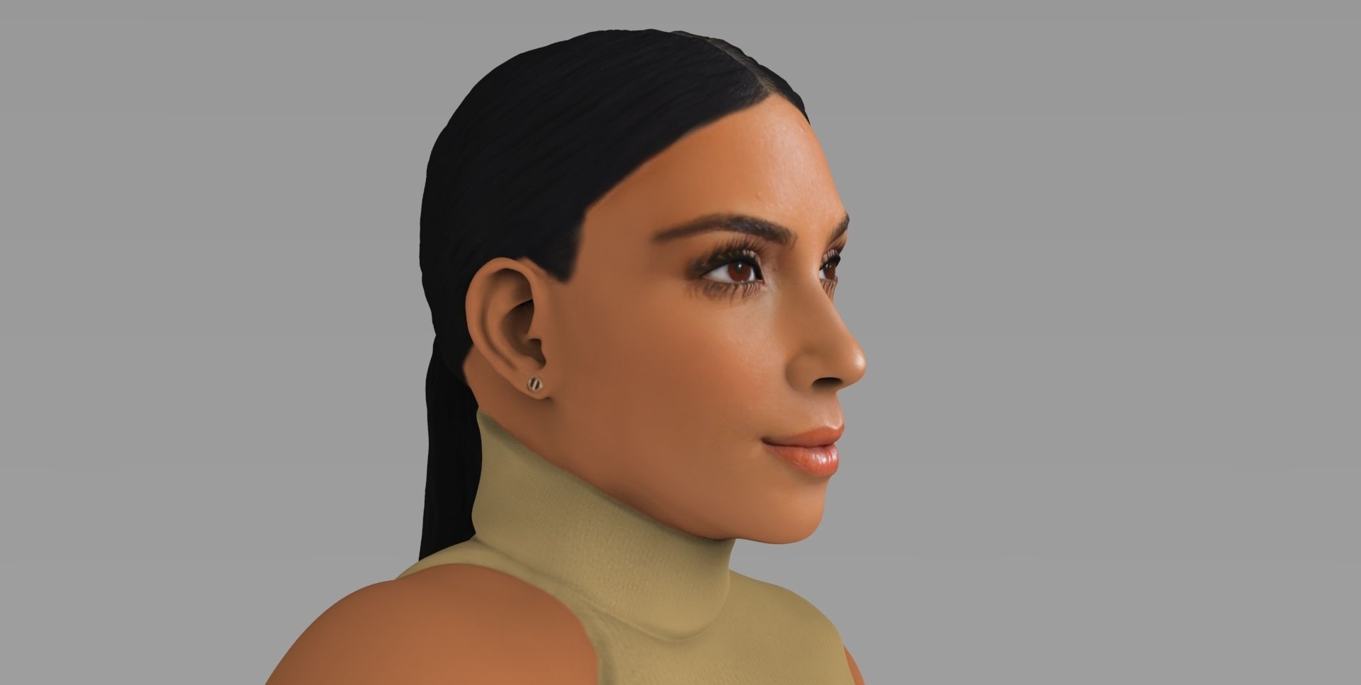 Kim Kardashian ready for full color 3D printing 3D model 3D printable ...