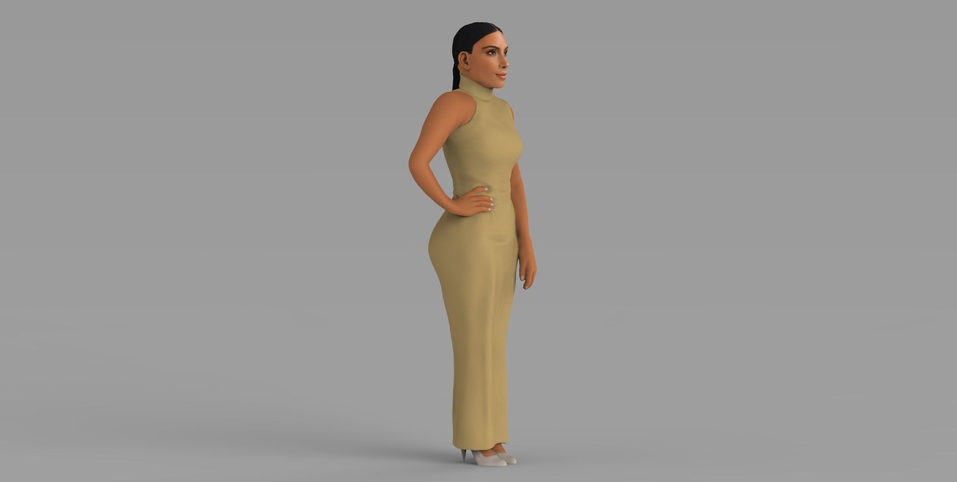 Kim Kardashian ready for full color 3D printing 3D model 3D printable ...