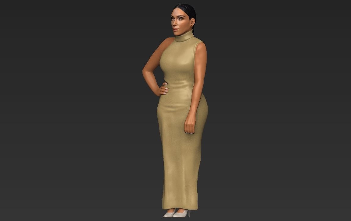 Kim Kardashian ready for full color 3D printing 3D model 3D printable ...