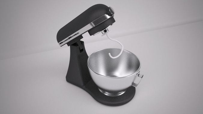 Kitchen Food Mixer 3D model rigged | CGTrader