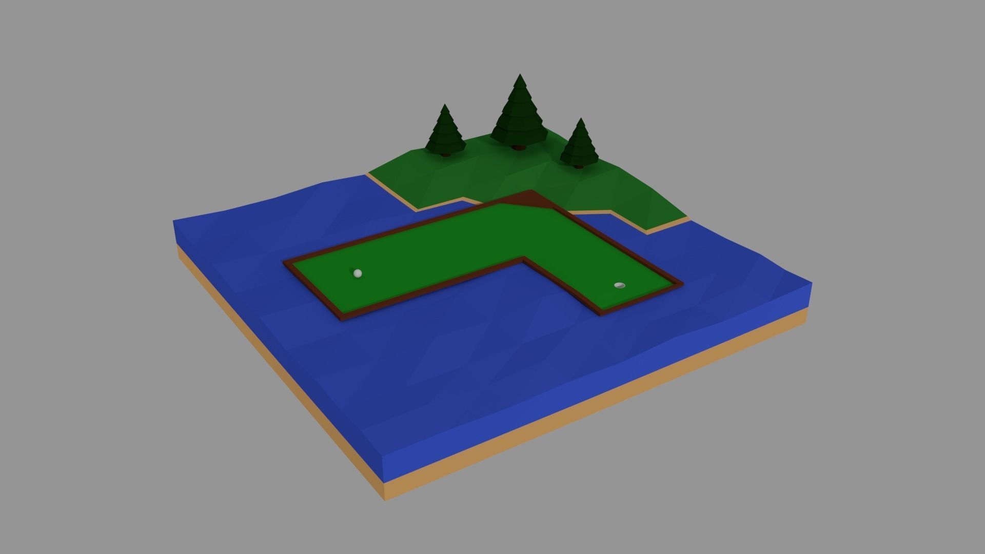 3D model mini golf VR / AR / low-poly | CGTrader