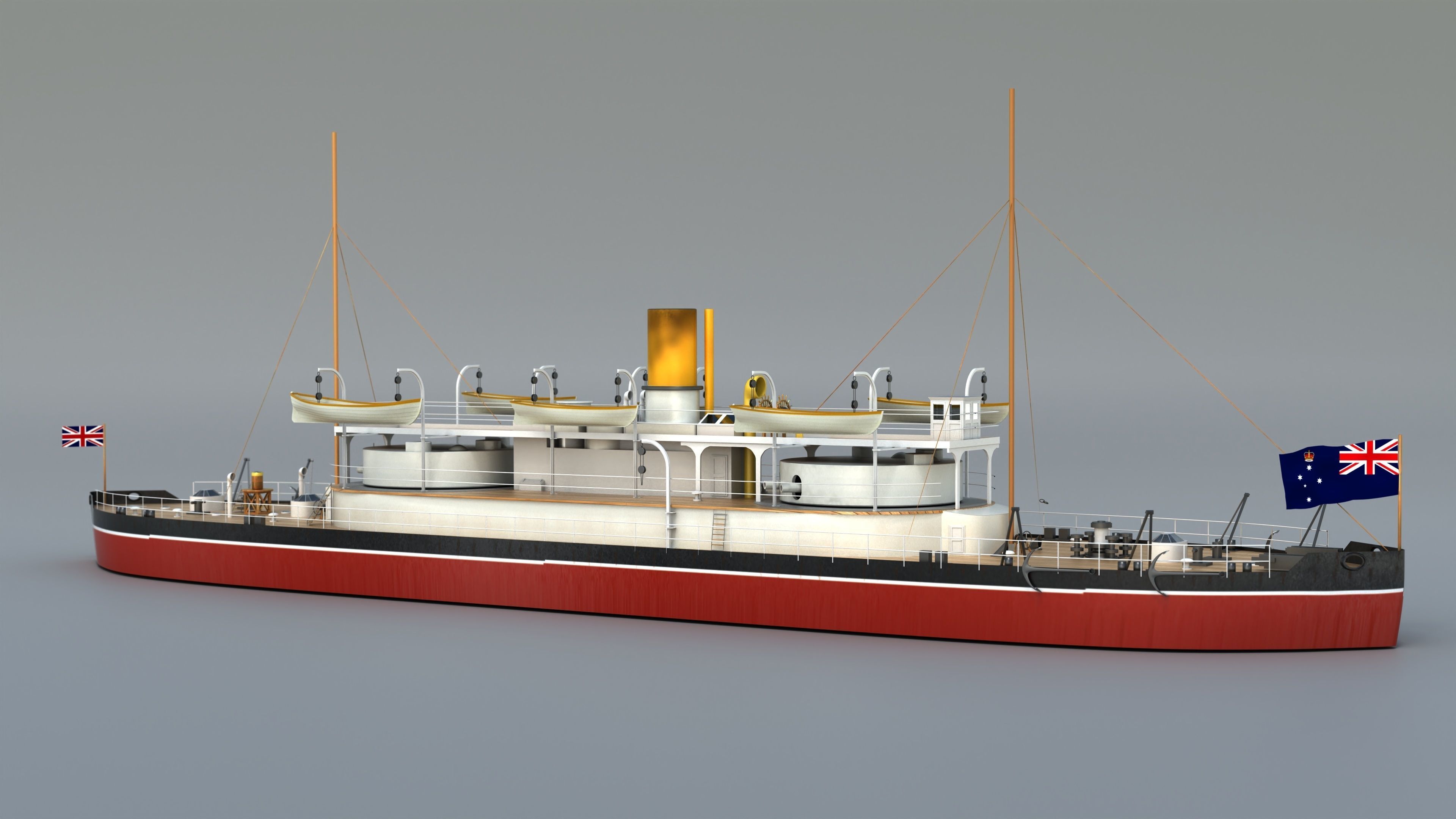 HMVS Cerberus Monitor 3D model | CGTrader