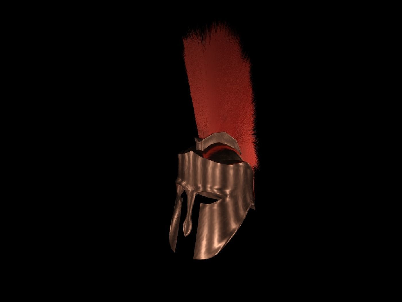 Ancient Greek Corinthian style hoplite helmet with ornament 3D model ...