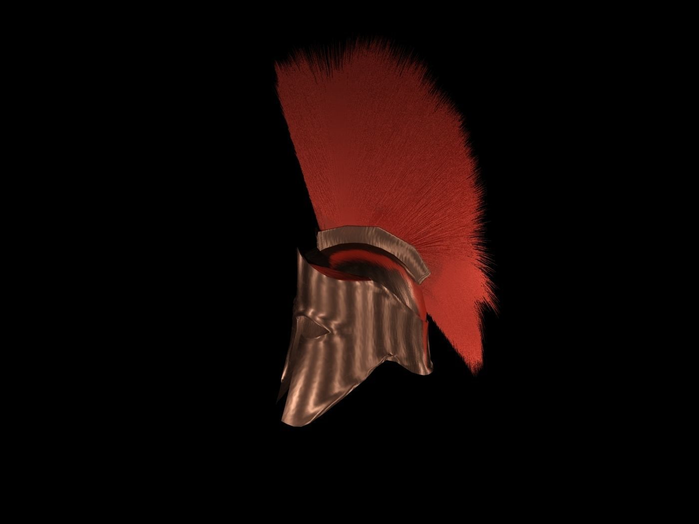 Ancient Greek Corinthian style hoplite helmet with ornament 3D model ...