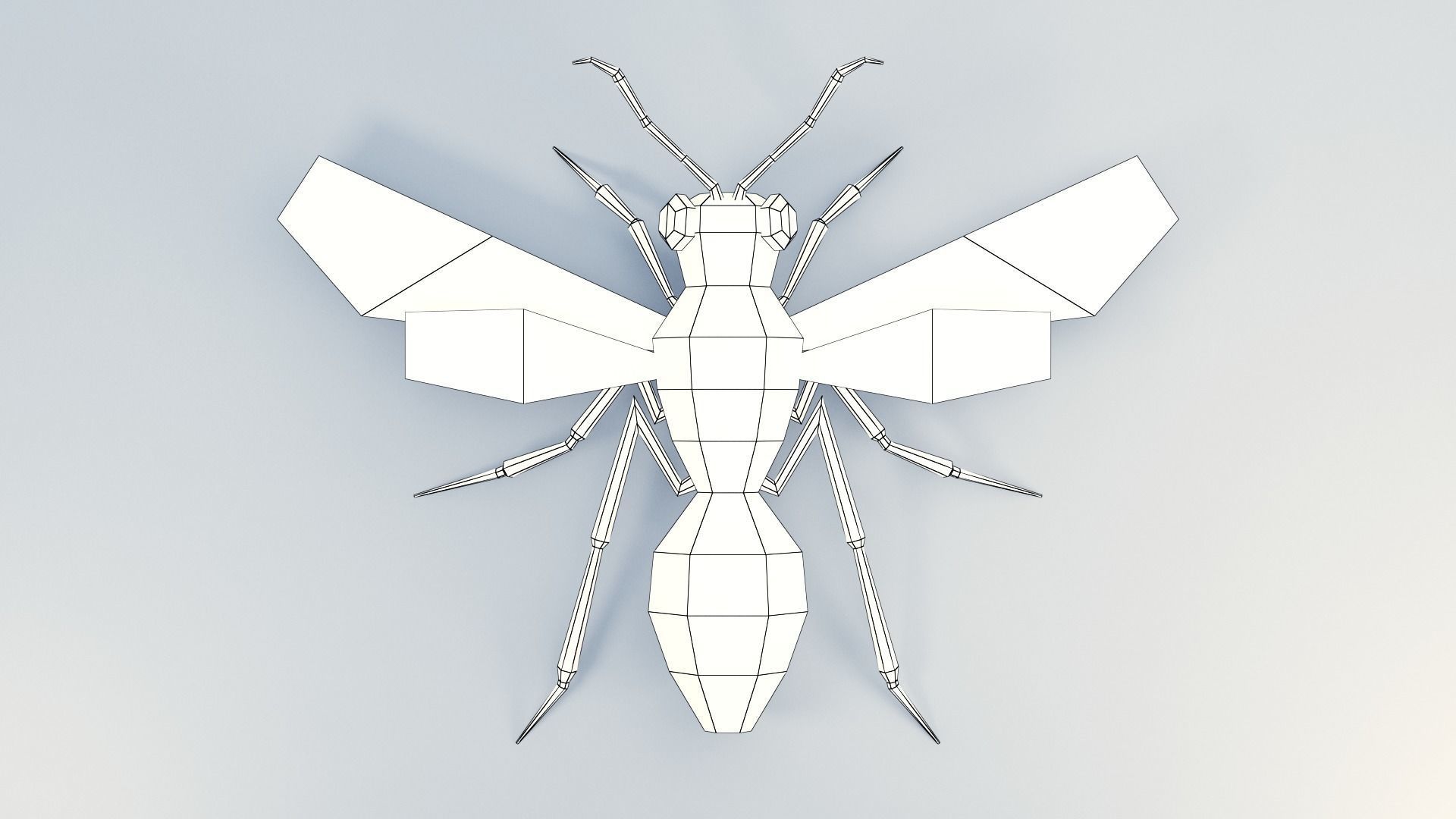 3D model Abstract LowPoly PBR Wasp VR / AR / low-poly | CGTrader