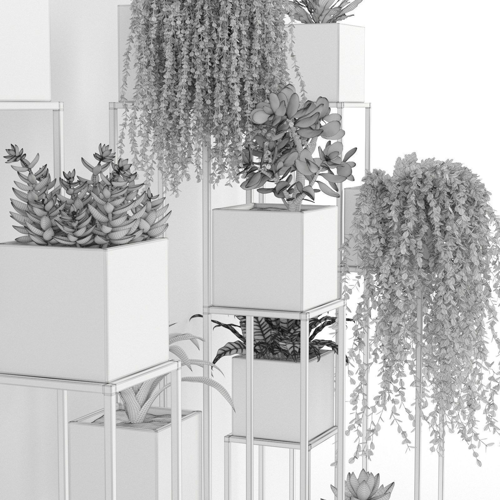 Quadrant Plant Stand 3D model | CGTrader