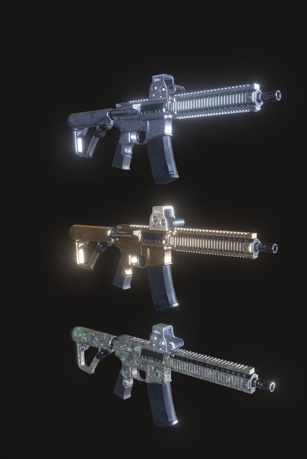 MK18 Weapons Pack free 3D model | CGTrader