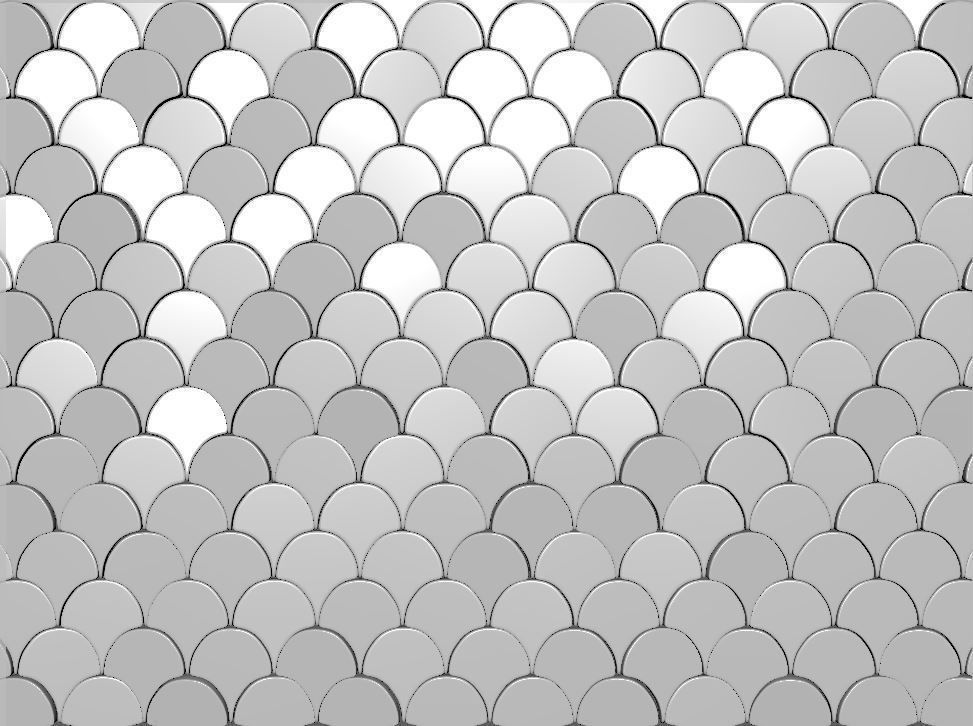 Deko Wall Scale Tile 3D model | CGTrader