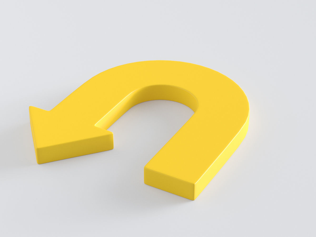 Arrow Bold Turn 3D model | CGTrader
