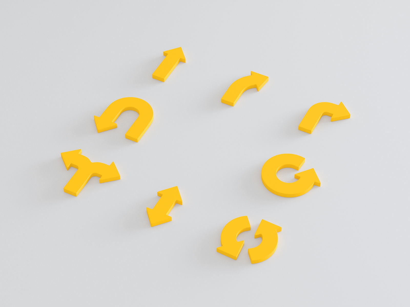 Arrow Bold Back and Forth 3D model | CGTrader