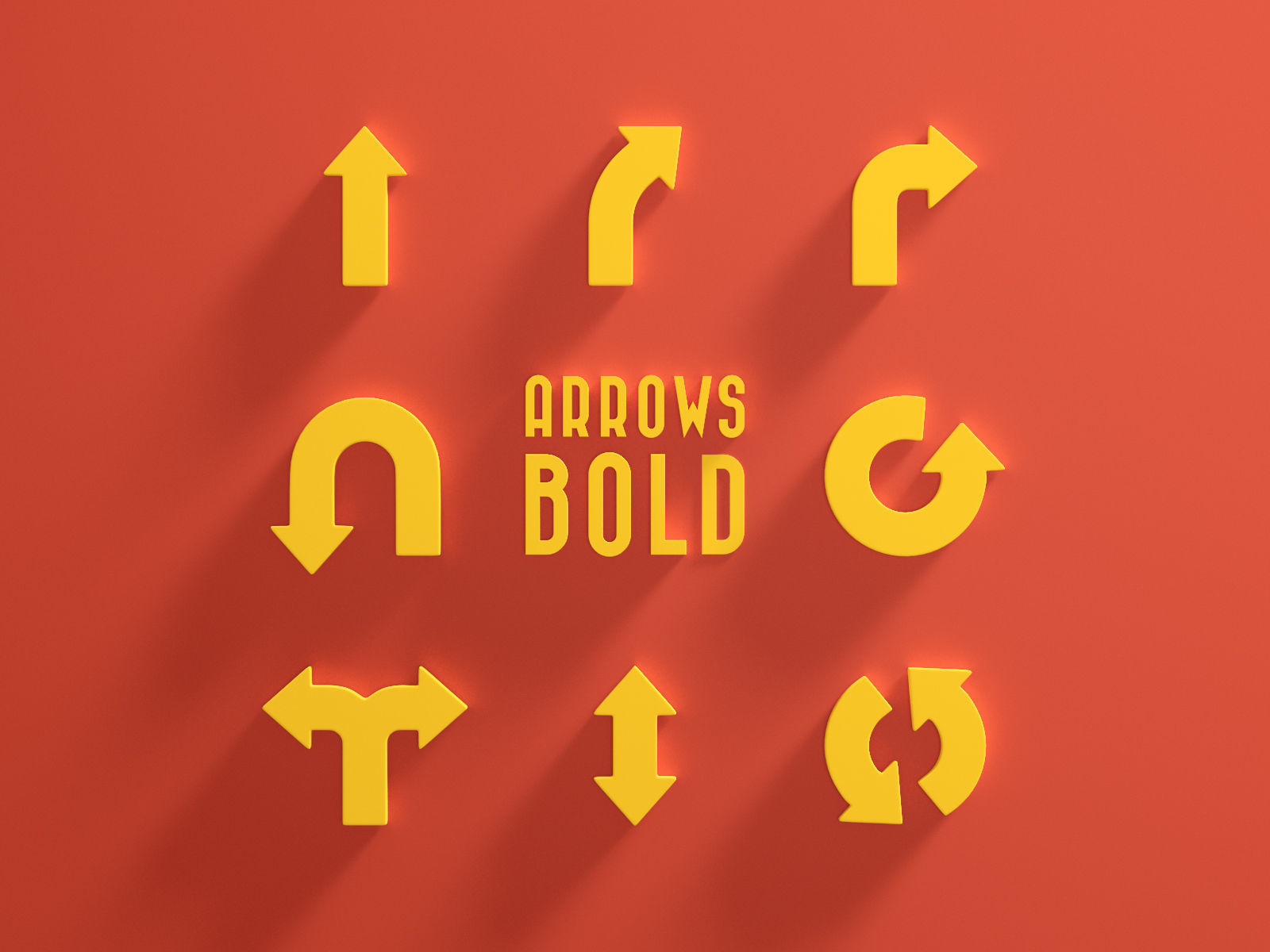 Arrow Bold Back and Forth 3D model | CGTrader