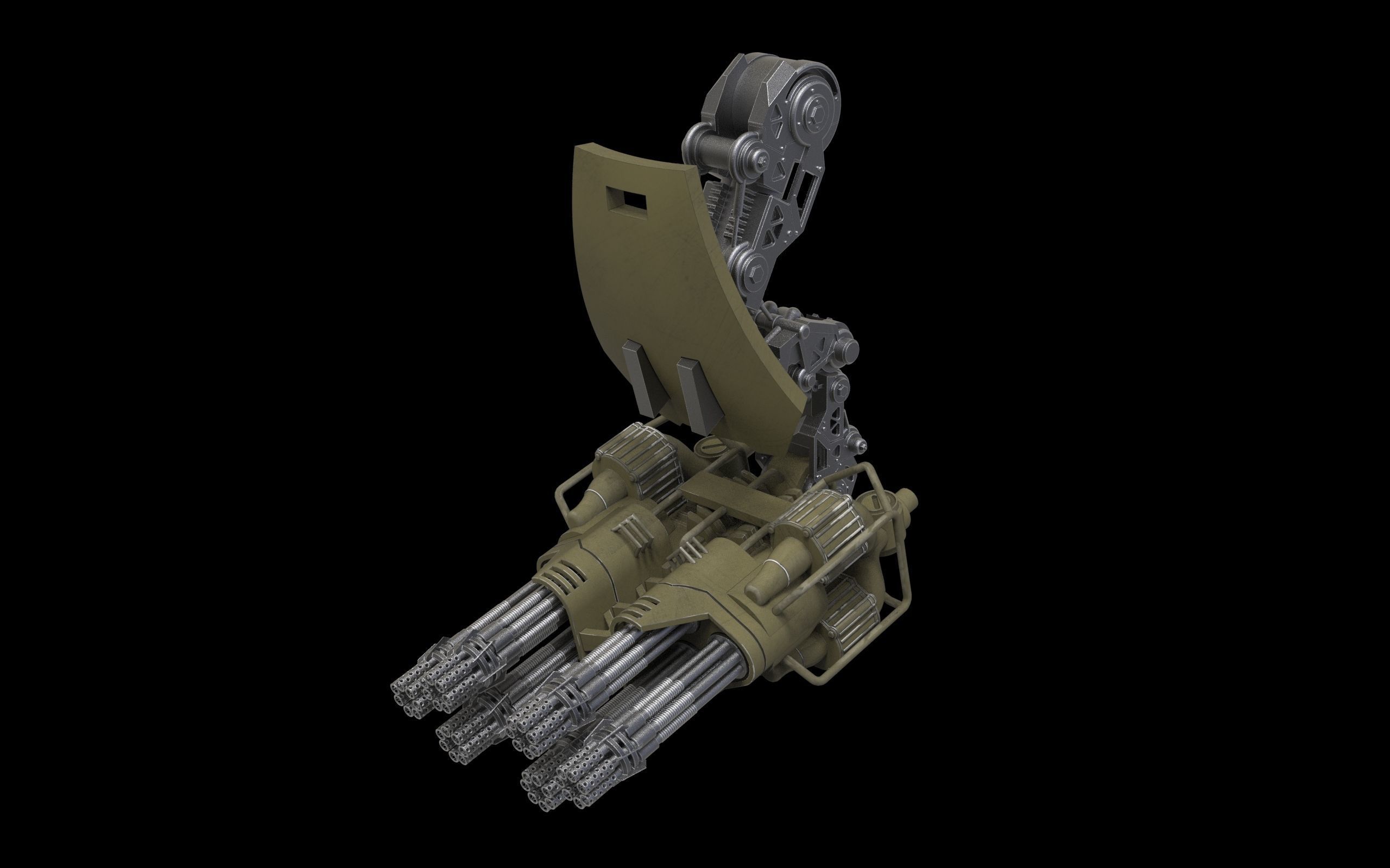 Sci-fi Minigun 3D model 3D printable | CGTrader