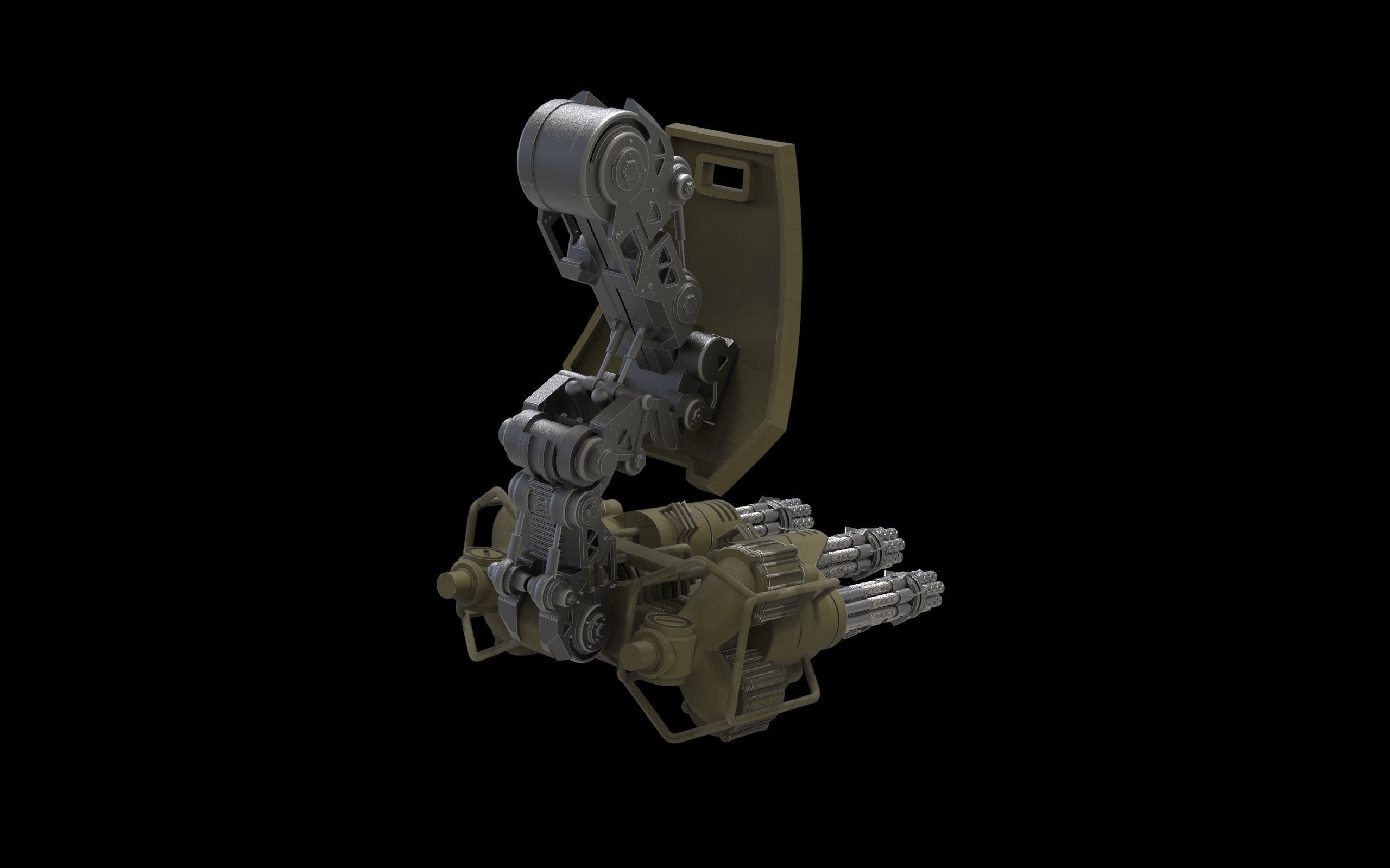 Sci-fi Minigun 3D model 3D printable | CGTrader