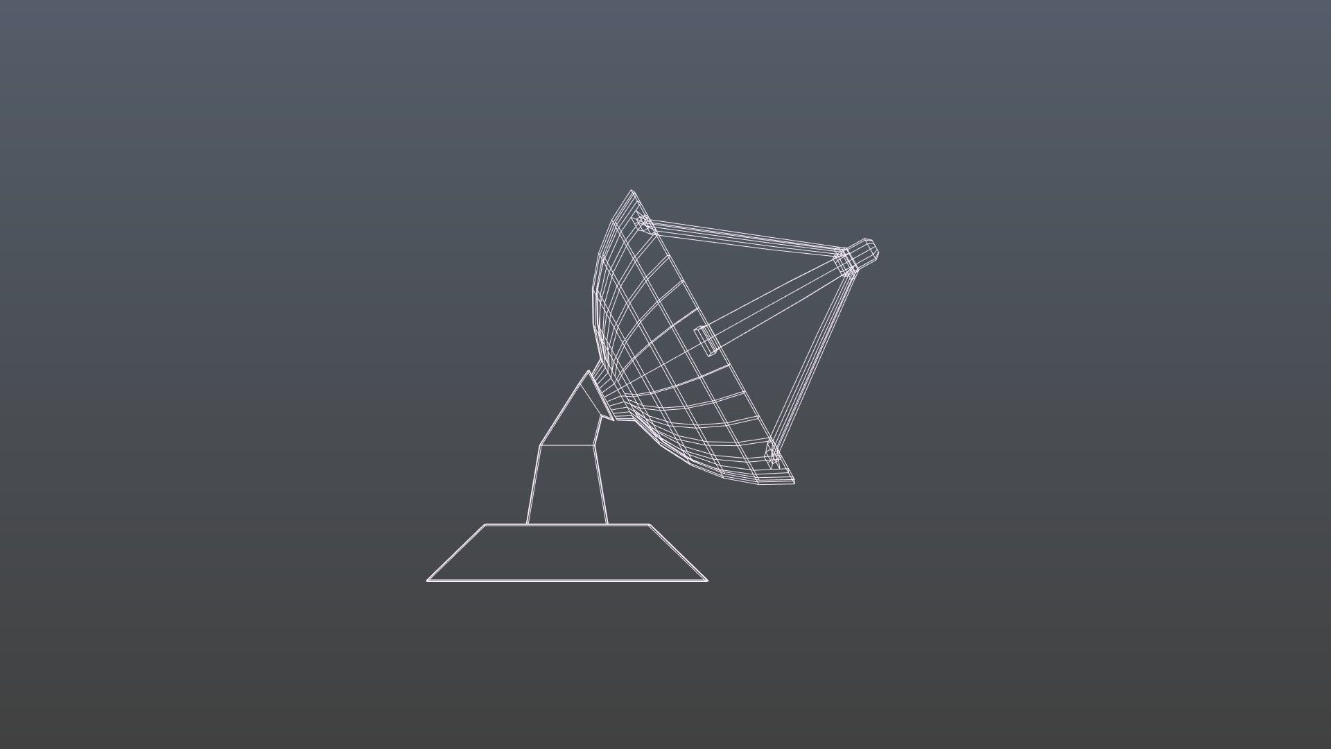 3D model Low poly satellite dish VR / AR / low-poly | CGTrader