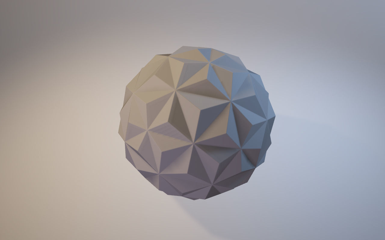 A set of fractal three-dimensional monochrome symbolic objects 3D model ...