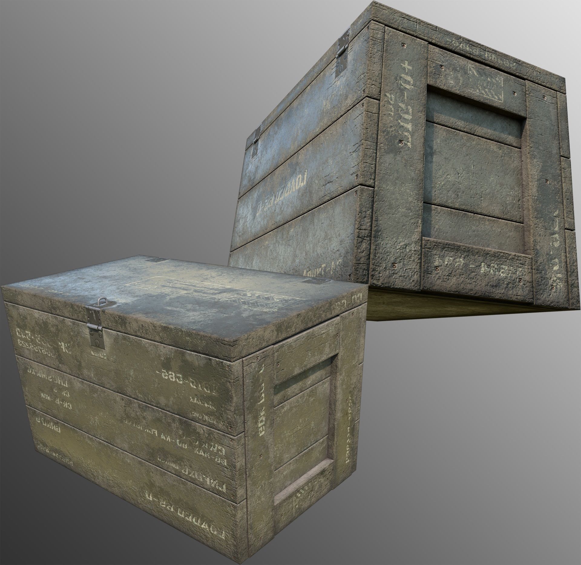 3D model Wooden ammunition box - Game-Ready VR / AR / low-poly | CGTrader