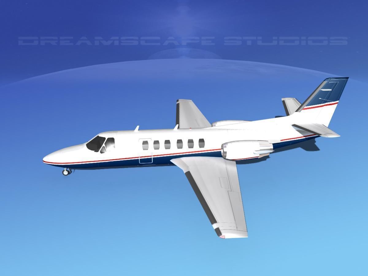 Cessna C550 Citation II V11 3D model rigged | CGTrader