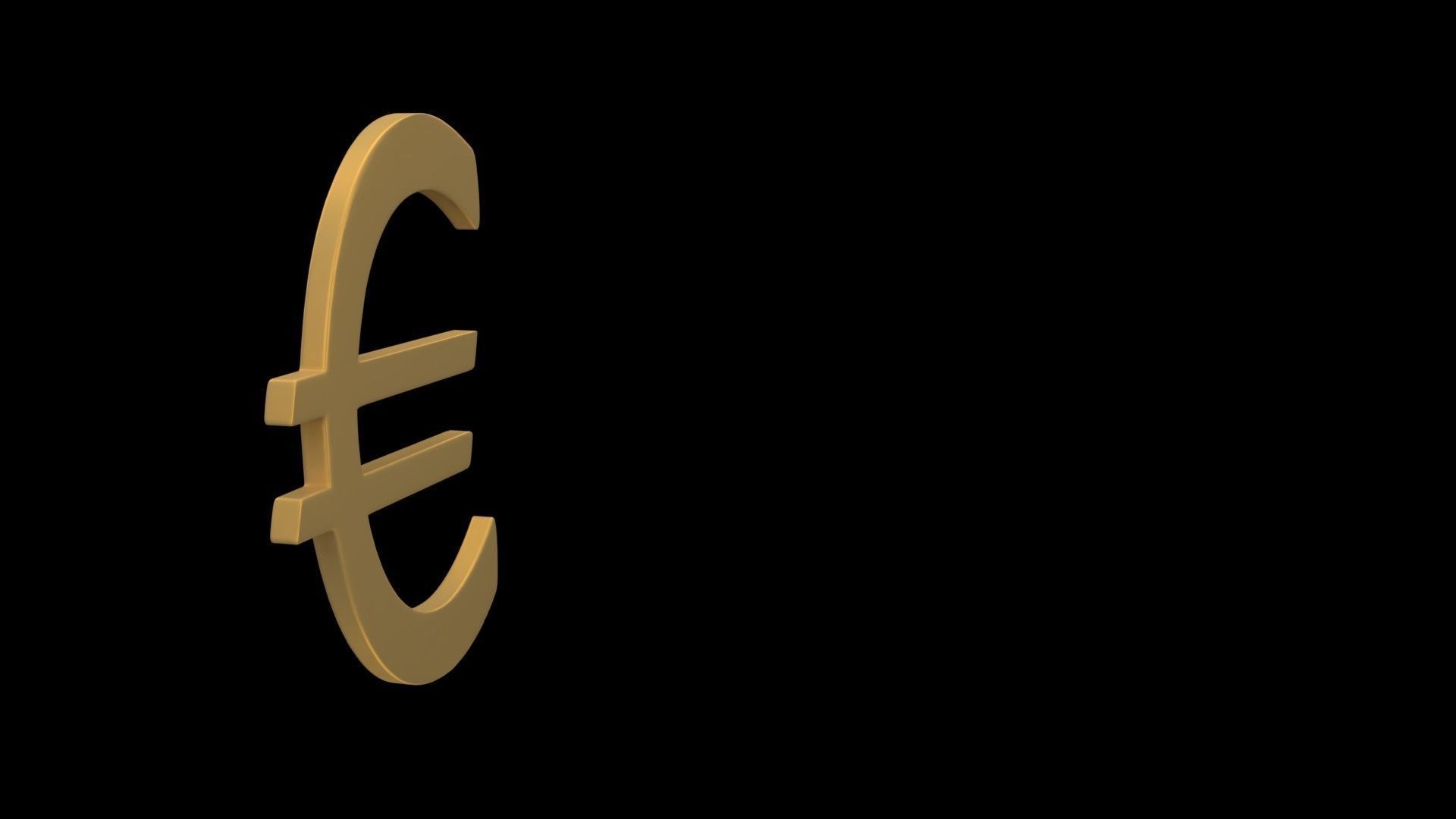 Euro symbol 3D model | CGTrader