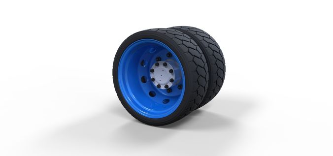 Low profile double wheel 3D model | CGTrader