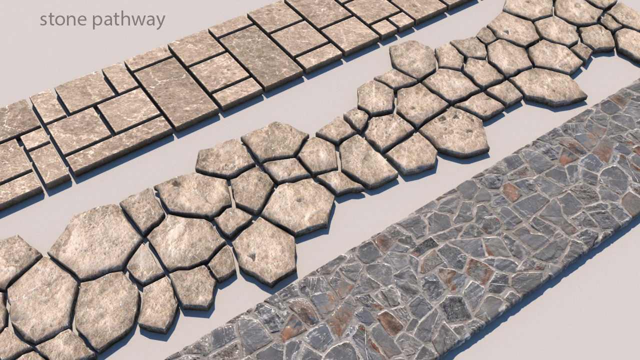 3D model landscape pathways VR / AR / low-poly | CGTrader