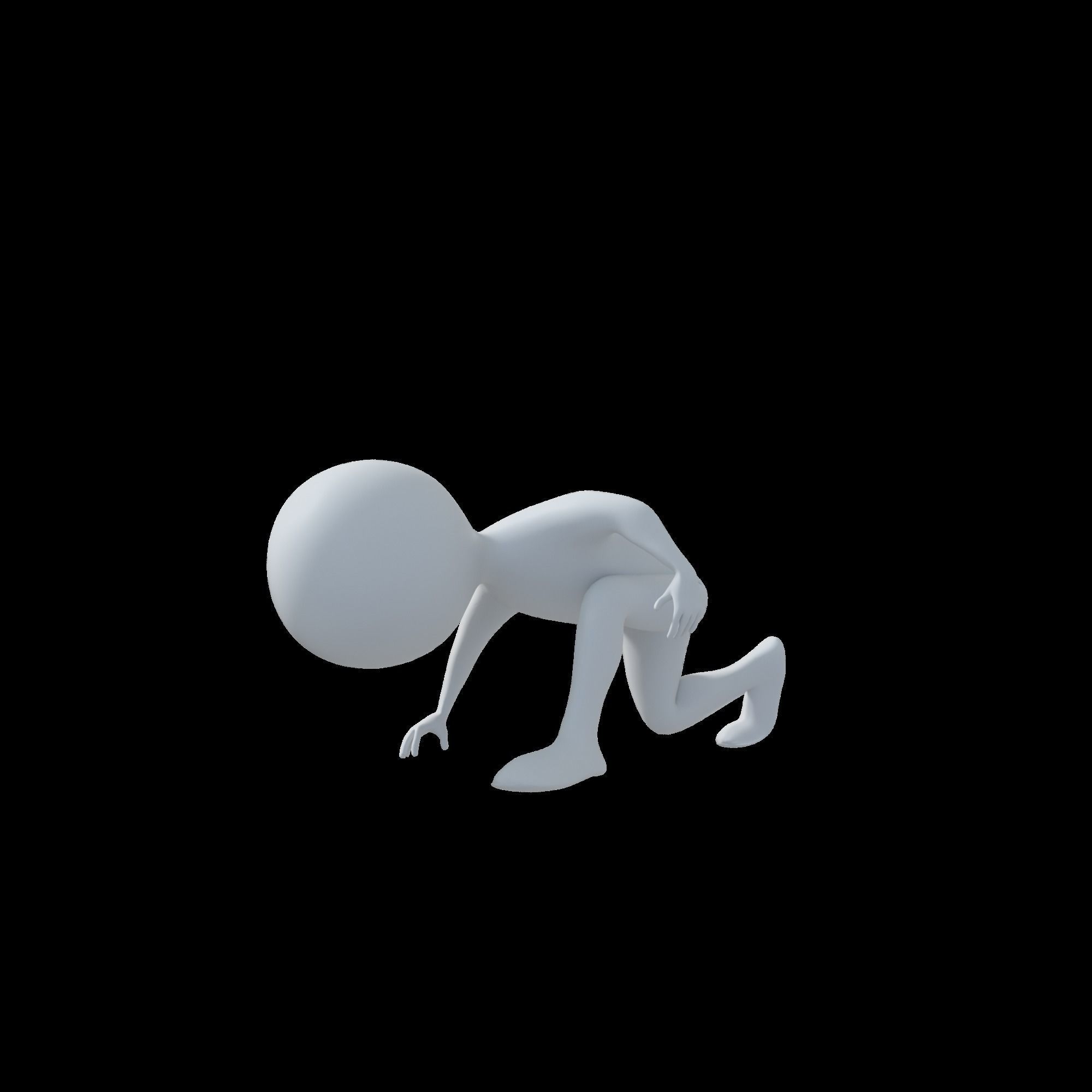 3D model Stickman run VR / AR / low-poly | CGTrader