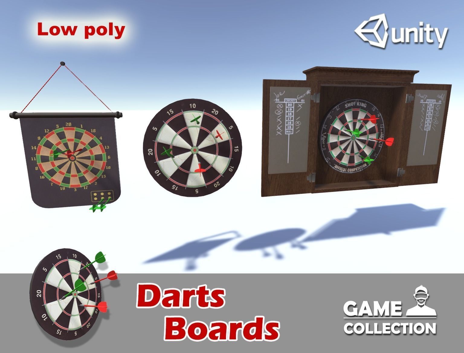 3D model Darts Boards VR / AR / low-poly | CGTrader