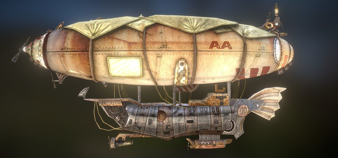 3D model zeppelin VR / AR / low-poly | CGTrader